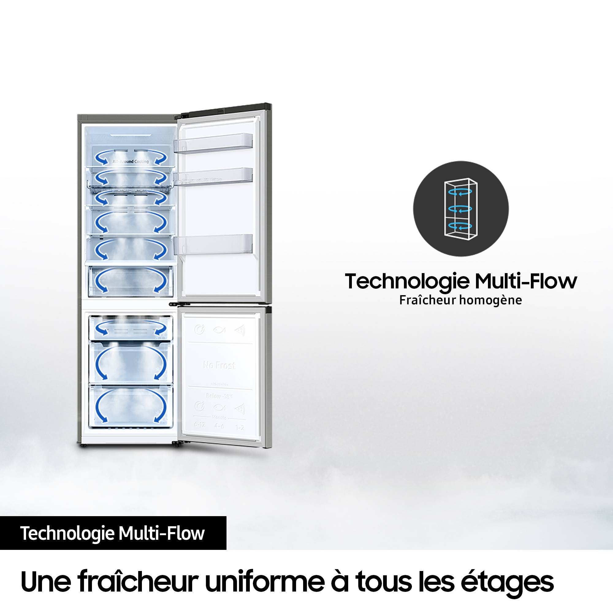 Réfrigérateur congélateur bas SAMSUNG RB33B610EBN Pas Cher - UBALDI.com