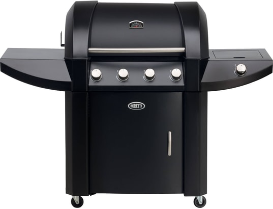 Barbecue gaz BORETTI Robusto, 4 brûleurs + 1 latéral, grille en fonte ...