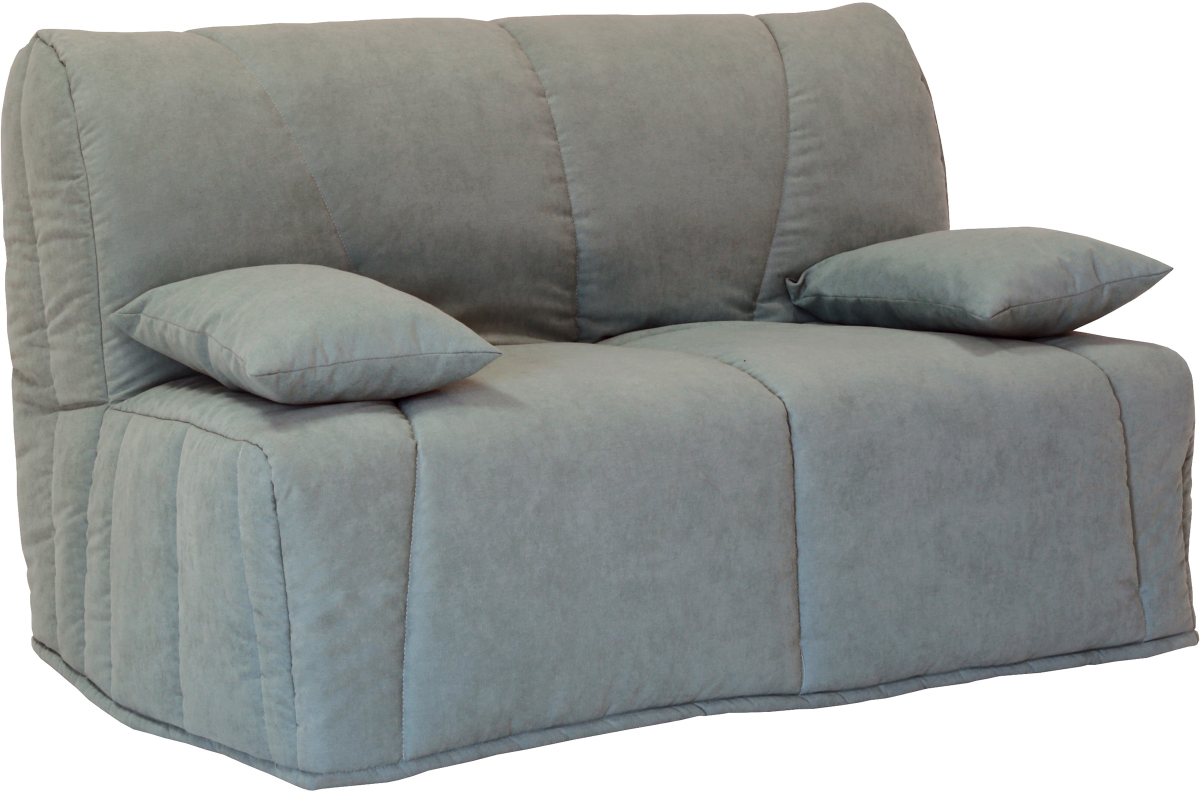 Canapé lit CONFORTEAM EDEN BZ 140 gris clair matelas 35 kg Pas Cher ...