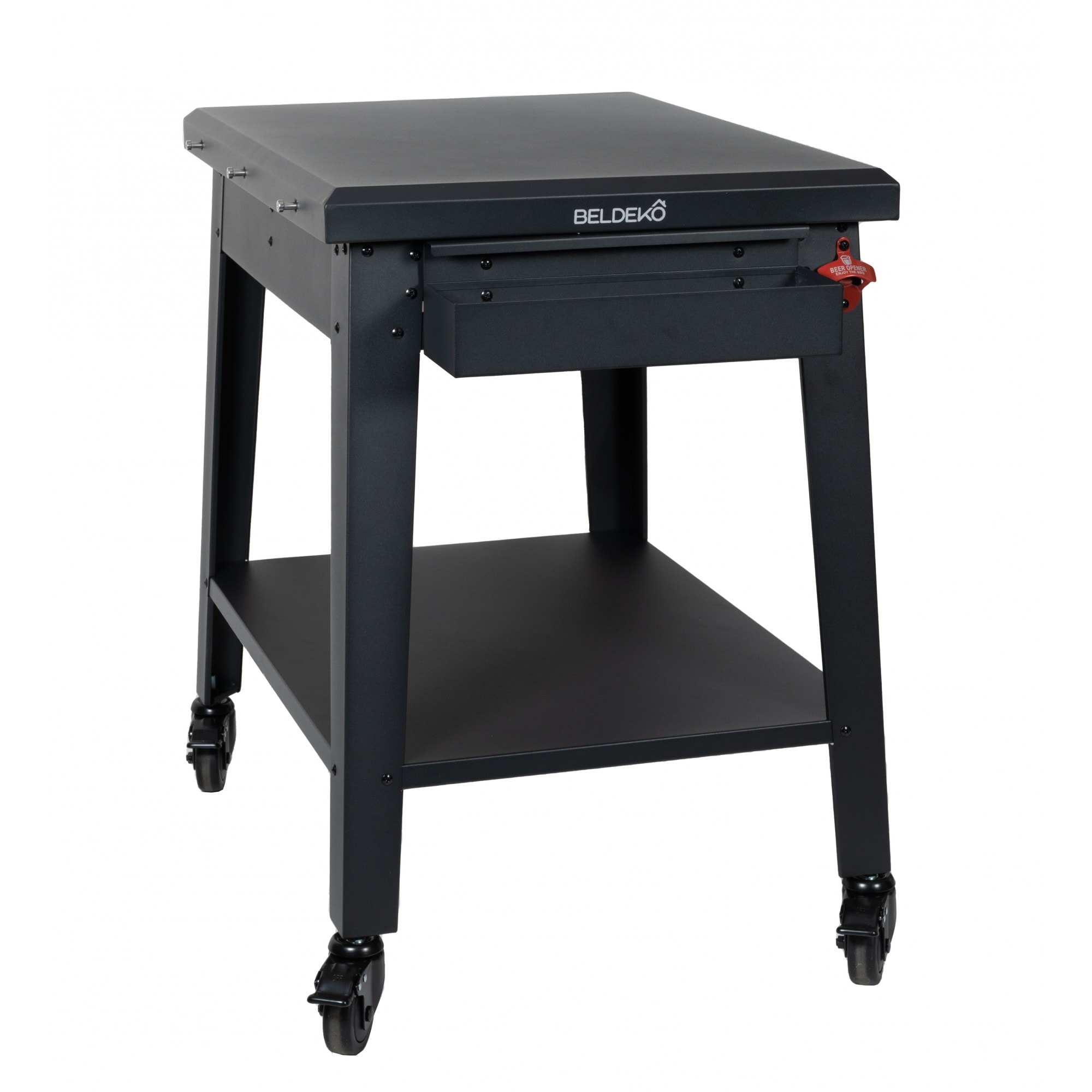 Table à roulettes extérieur pour four à pizza et bbq BELDEKO