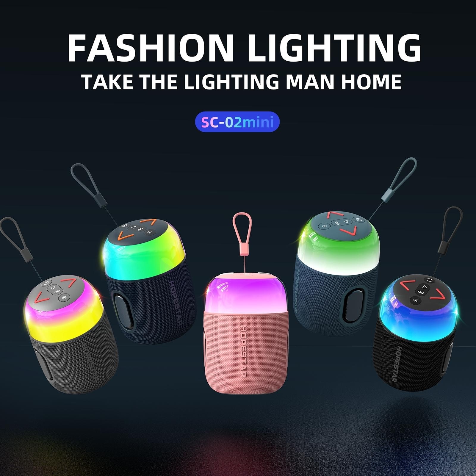 Mini enceinte bluetooth 10w portable avec lumière rgb - autonomie 3-4h ...