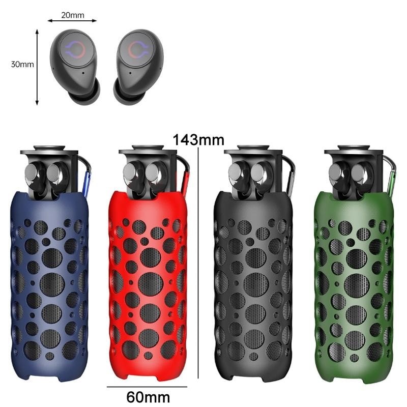 Mini enceinte bluetooth 2 en 1 avec écouteurs sans fil - son immersif ...