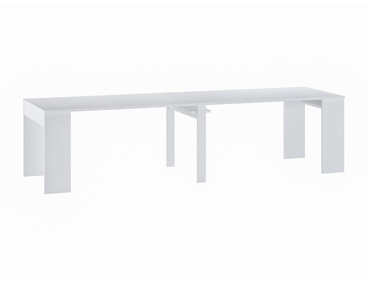 Console table extensible 12 couverts - 6 rallonges - blanc - onega ...