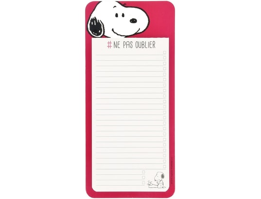 Mémo Magnet Frigo Bloc Note Aimanté 50 Feuilles Détachables Snoopy ...