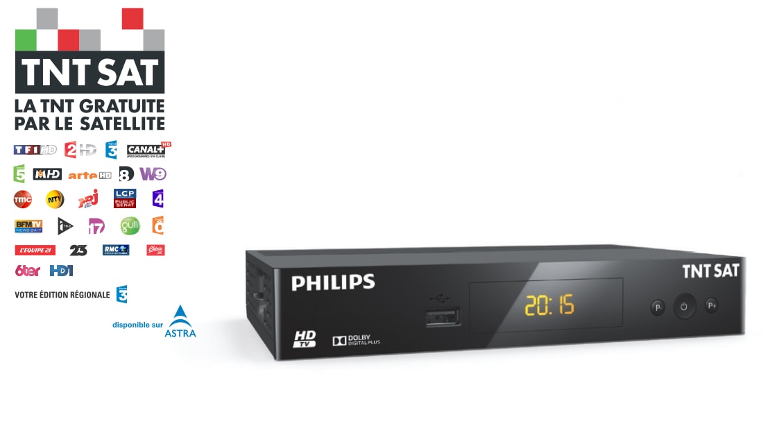Décodeur satellite TNT HD PHILIPS DSR3231T Pas Cher - UBALDI.com