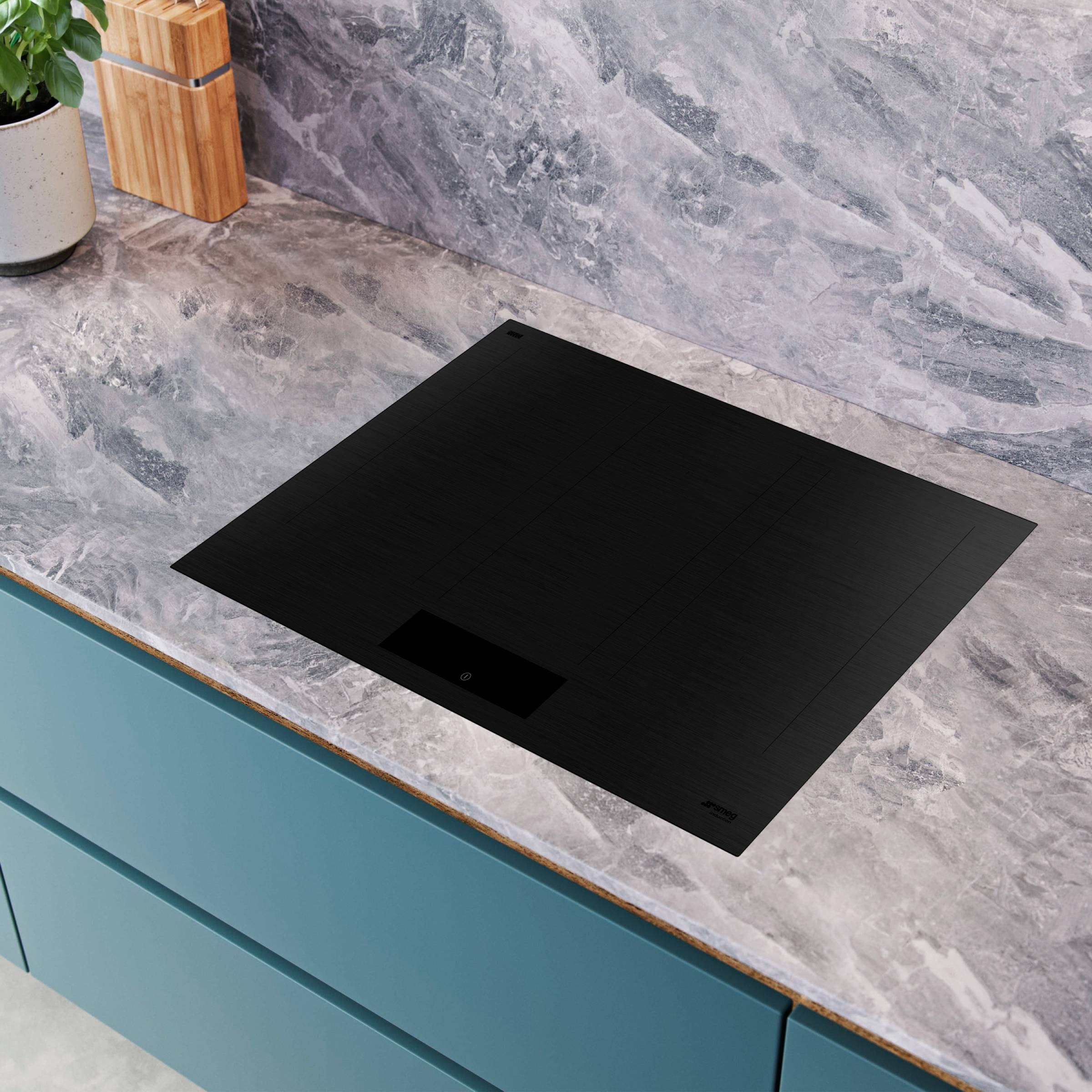 SMEG SIM3864MB, 80 cm, 6 foyers, 3 zones flexibles - Plaque induction ...