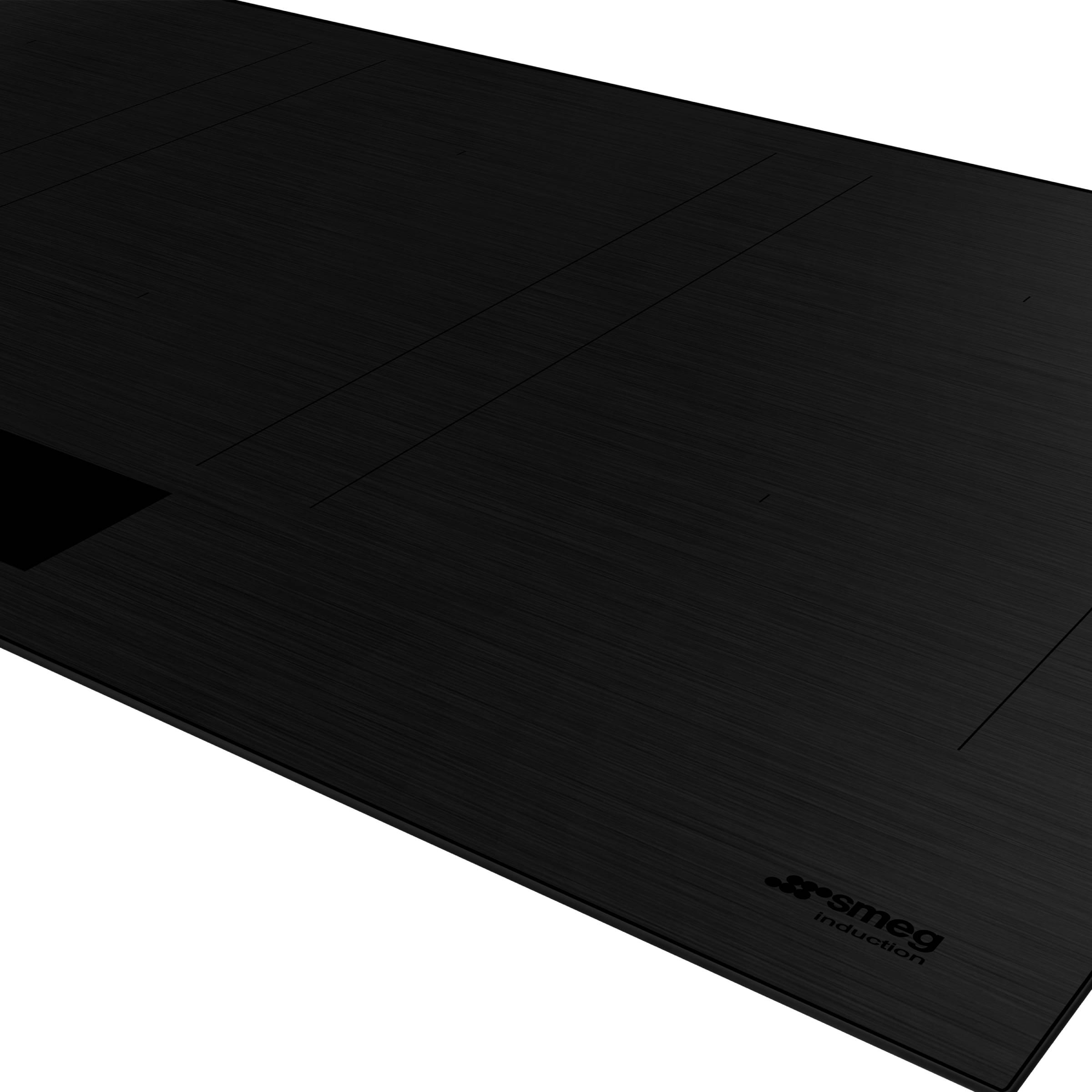 SMEG SIM3864MB, 80 cm, 6 foyers, 3 zones flexibles - Plaque induction ...