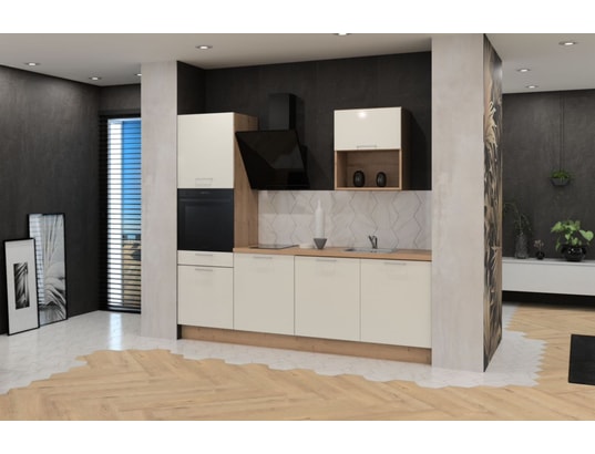 Pack Cuisine UB DESIGN ASTUCIO 1 BLANC MAT - 240CM Pas Cher - UBALDI.com