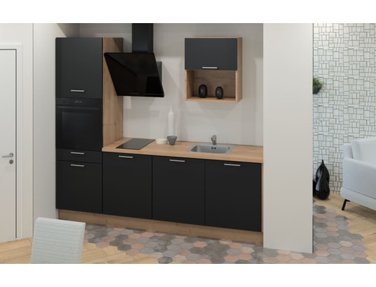 Pack Cuisine UB DESIGN ASTUCIO 1 NOIR MAT - 240CM Pas Cher - UBALDI.com