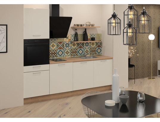 Pack Cuisine UB DESIGN ASTUCIO 2 BLANC MAT - 240CM Pas Cher - UBALDI.com