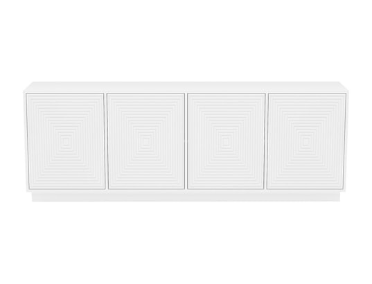 Buffet avec 4 portes en mdf - blanc - mezulia VENTE-UNIQUE