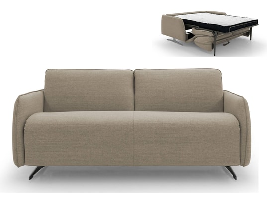 Canapé lit ALTEREGO DIVANI Dallas canapé convertible 140 cm Taupe Pas ...
