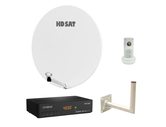 Pack parabole satellite fibre 85cm + lnb single + décodeur satellite hd tntsat astra + carte ...