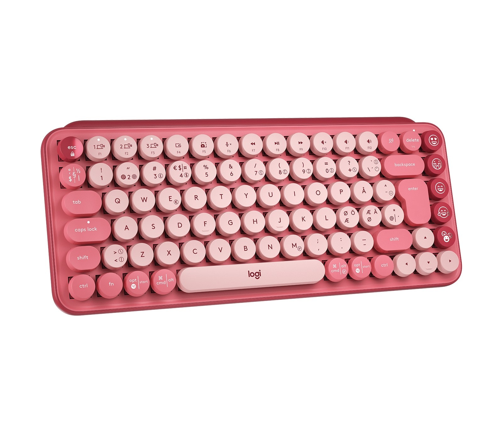 Logitech pop keys wrlss keybrd heartbrker rose nx LOGITECH