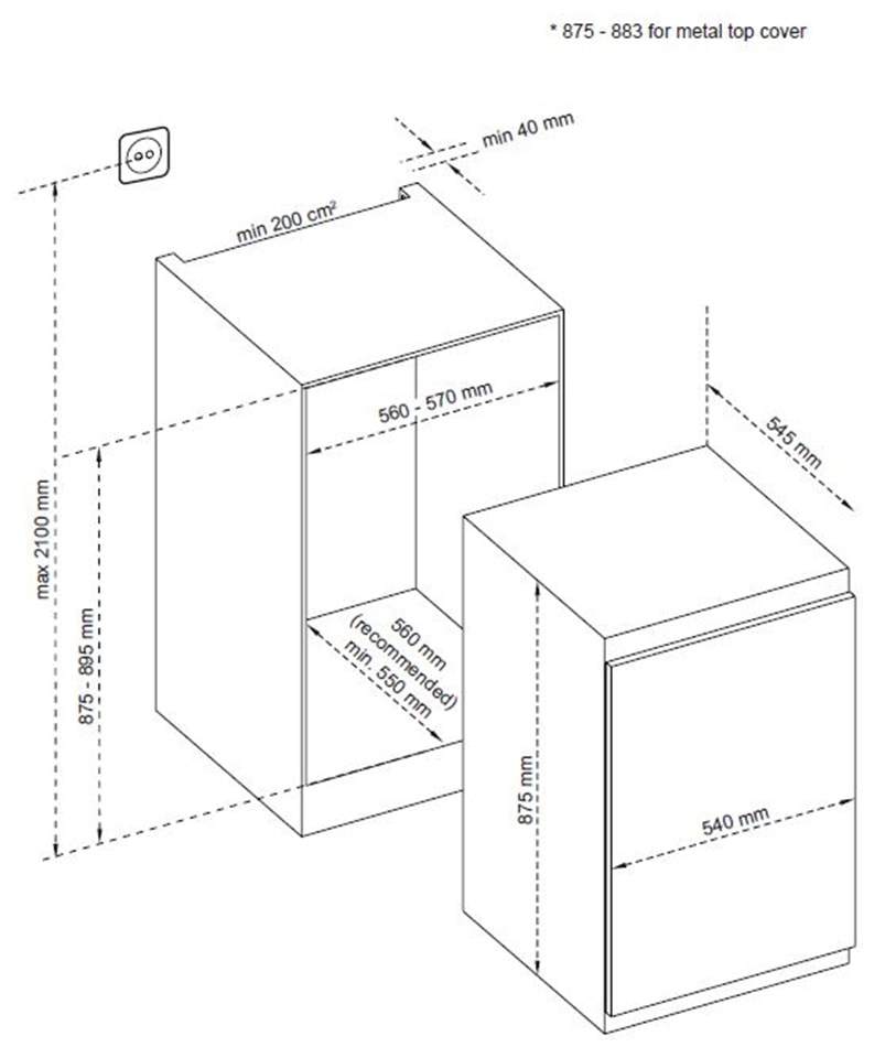 Réfrigérateur encastrable 1 porte DE DIETRICH DRL880ES, 126 litres ...