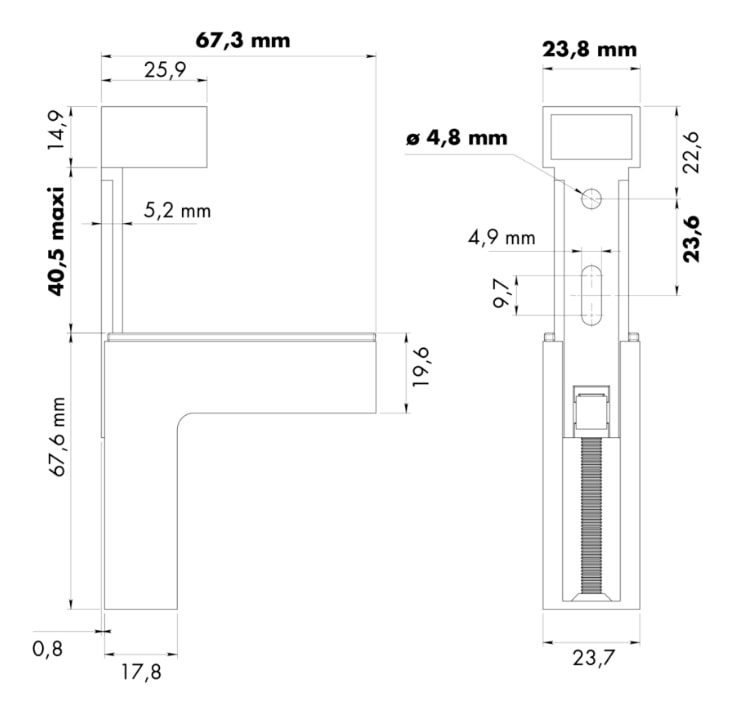 Support MSA Support ''carré'' Alu mat Pas Cher - UBALDI.com