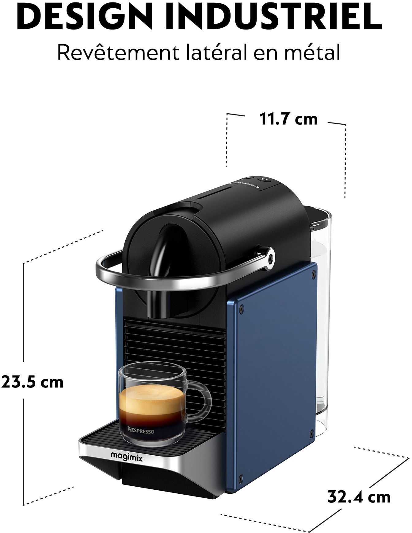 Nespresso DELONGHI Pixie bleu - EN127.BL Pas Cher - UBALDI.com