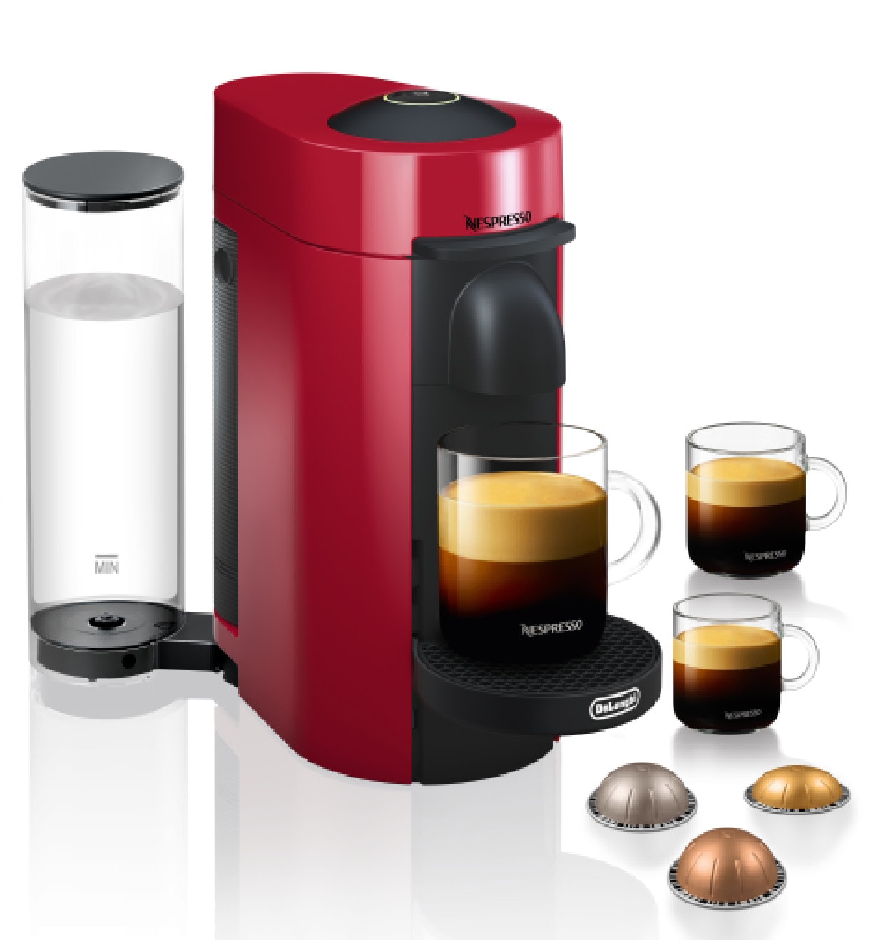 Nespresso Vertuo DELONGHI Plus rouge - ENV150.R Pas Cher - UBALDI.com
