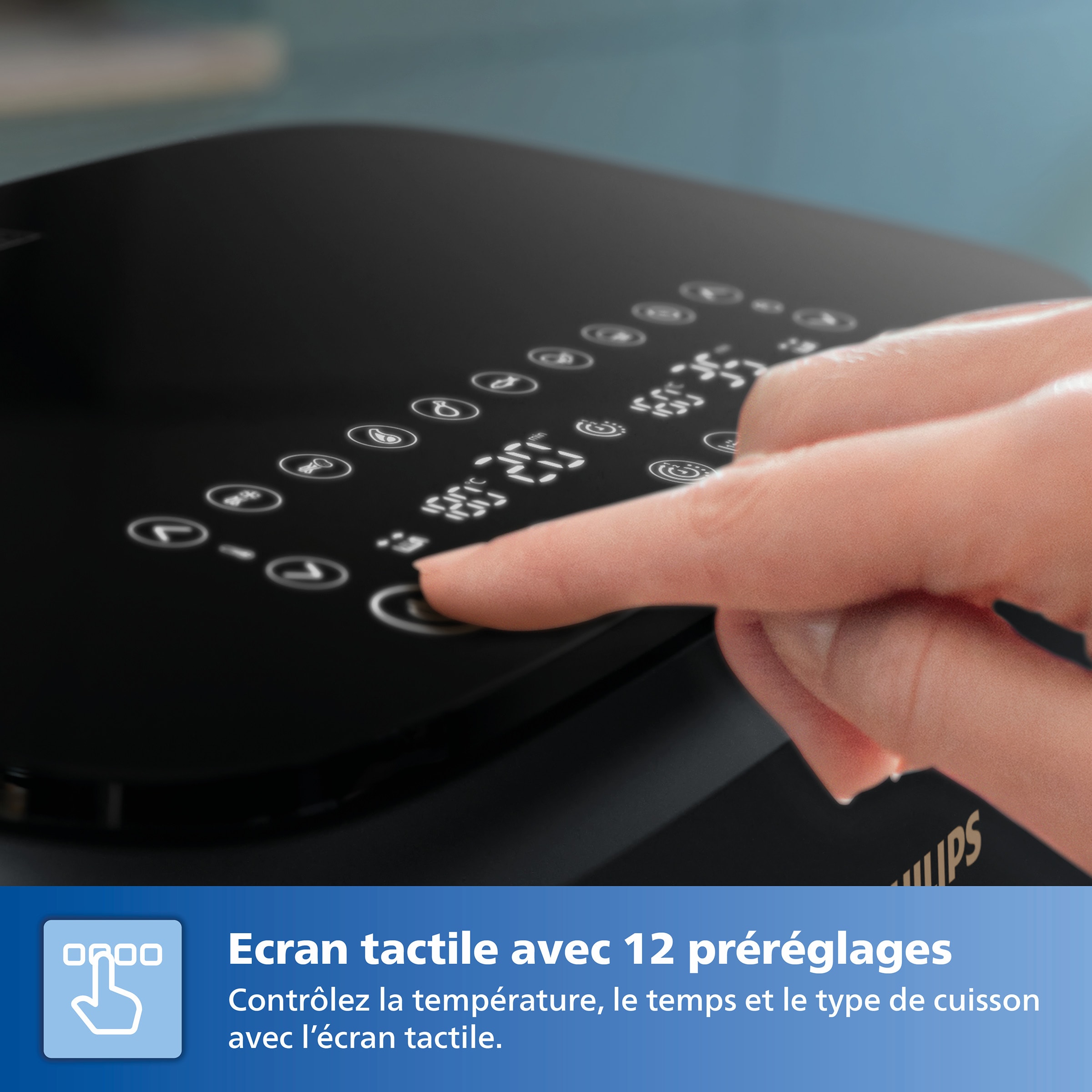 Friteuse à air chaud PHILIPS NA555/00 Double cuve + vapeur Pas Cher ...