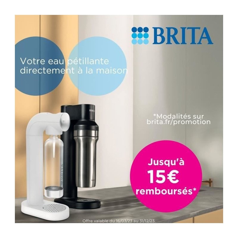Machine a eau pétillante brita sodatrio - noire BRITA Pas Cher - UBALDI.com