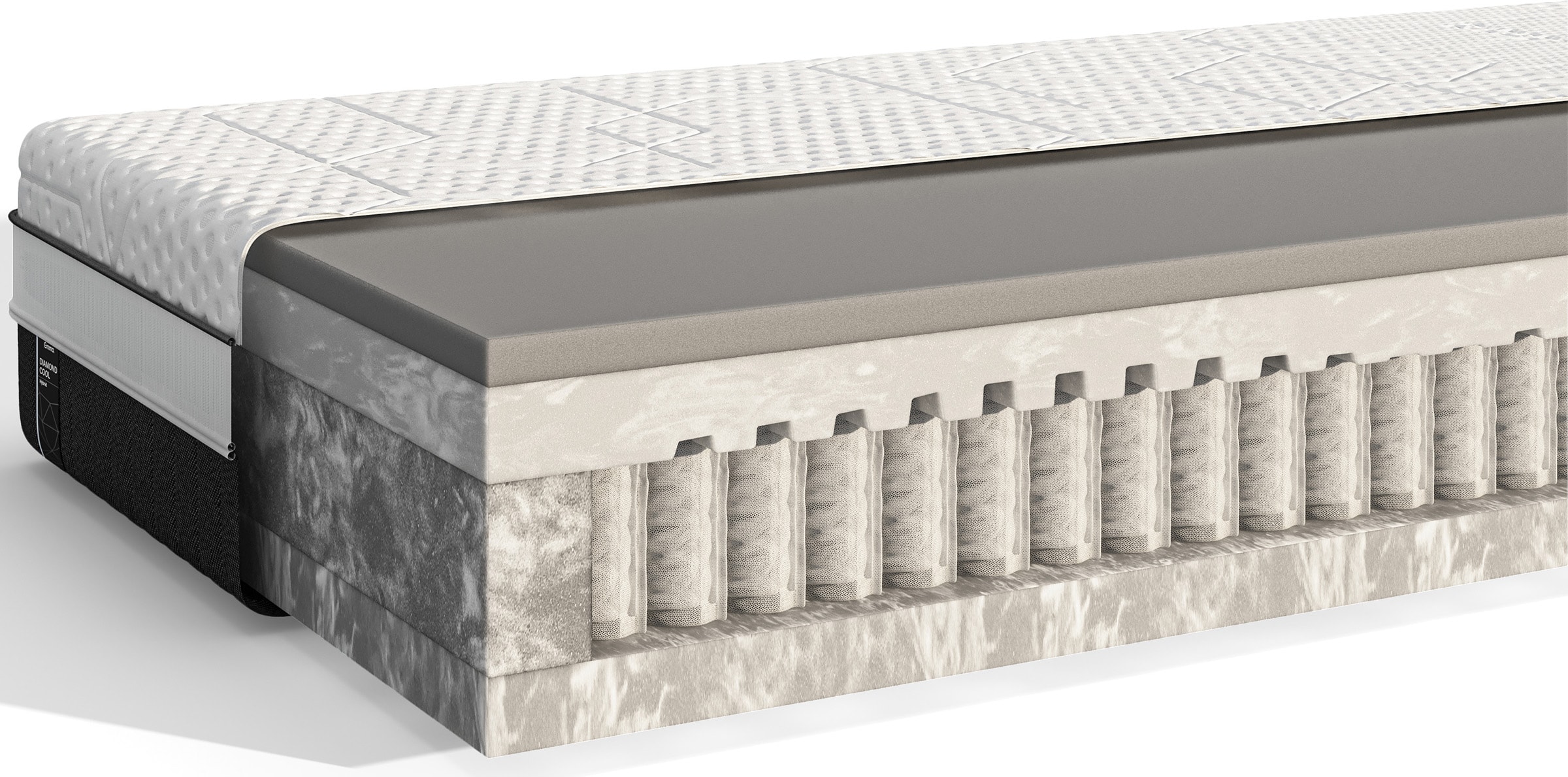Matelas 140 x 200 EMMA Diamond Cool 1420, Hybride, 27 cm Pas Cher ...