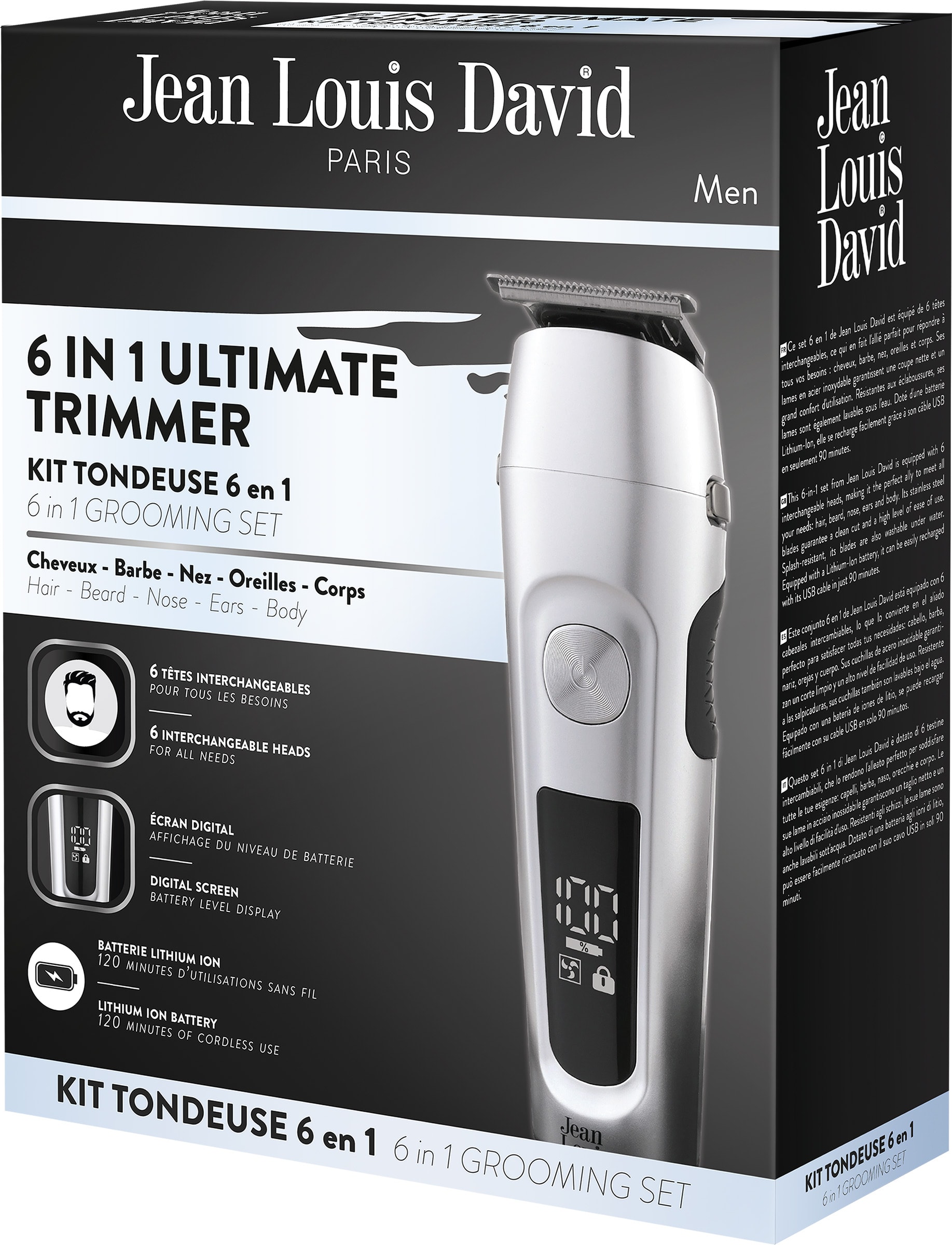 Tondeuse multifonction JL DAVID 6 en 1 Ultimate Trimer 20210 Pas Cher - UBALDI.com