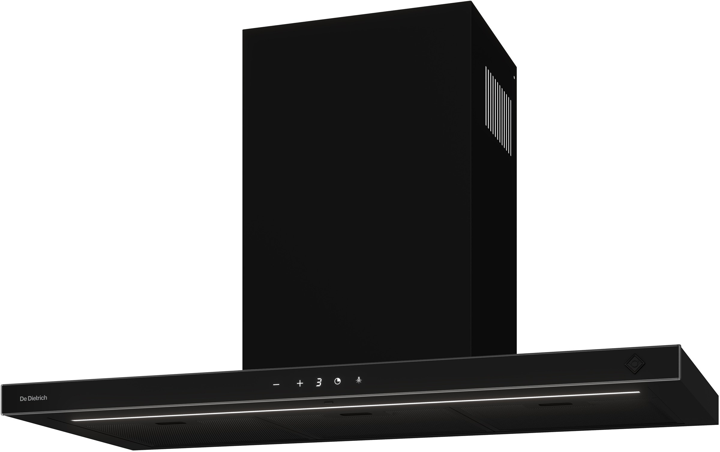 Hotte decorative murale DE DIETRICH DHB49740B, 90 cm, 735 m3/h, 3 ...