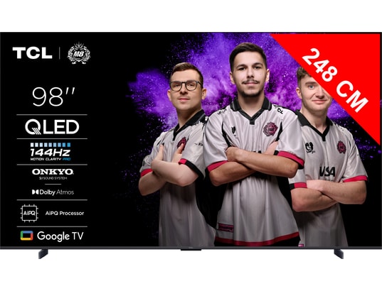 TCL 98P8K 4K QLED 144Hz avec Google TV 2025 - TV QLED 4K 248 cm ...