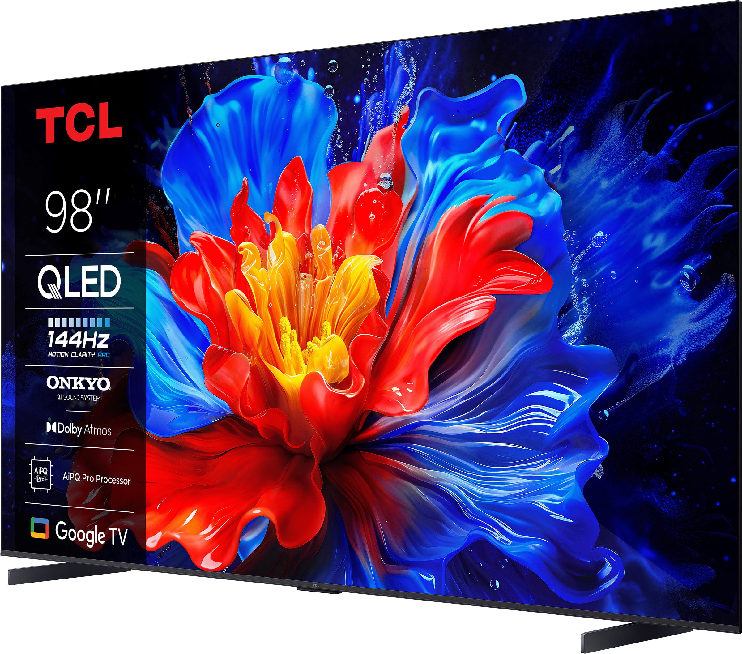 TCL 98P8K 4K QLED 144Hz avec Google TV 2025 - TV QLED 4K 248 cm - Livraison rapide