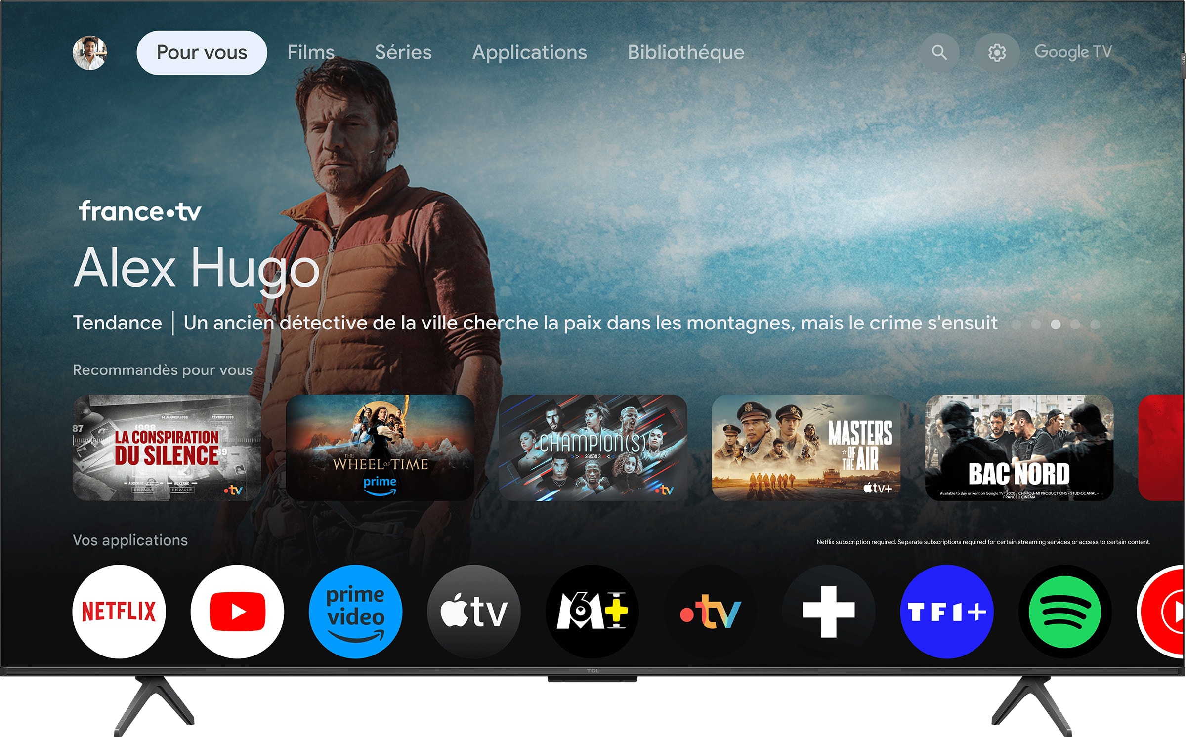 TCL 98P8K 4K QLED 144Hz avec Google TV 2025 - TV QLED 4K 248 cm ...