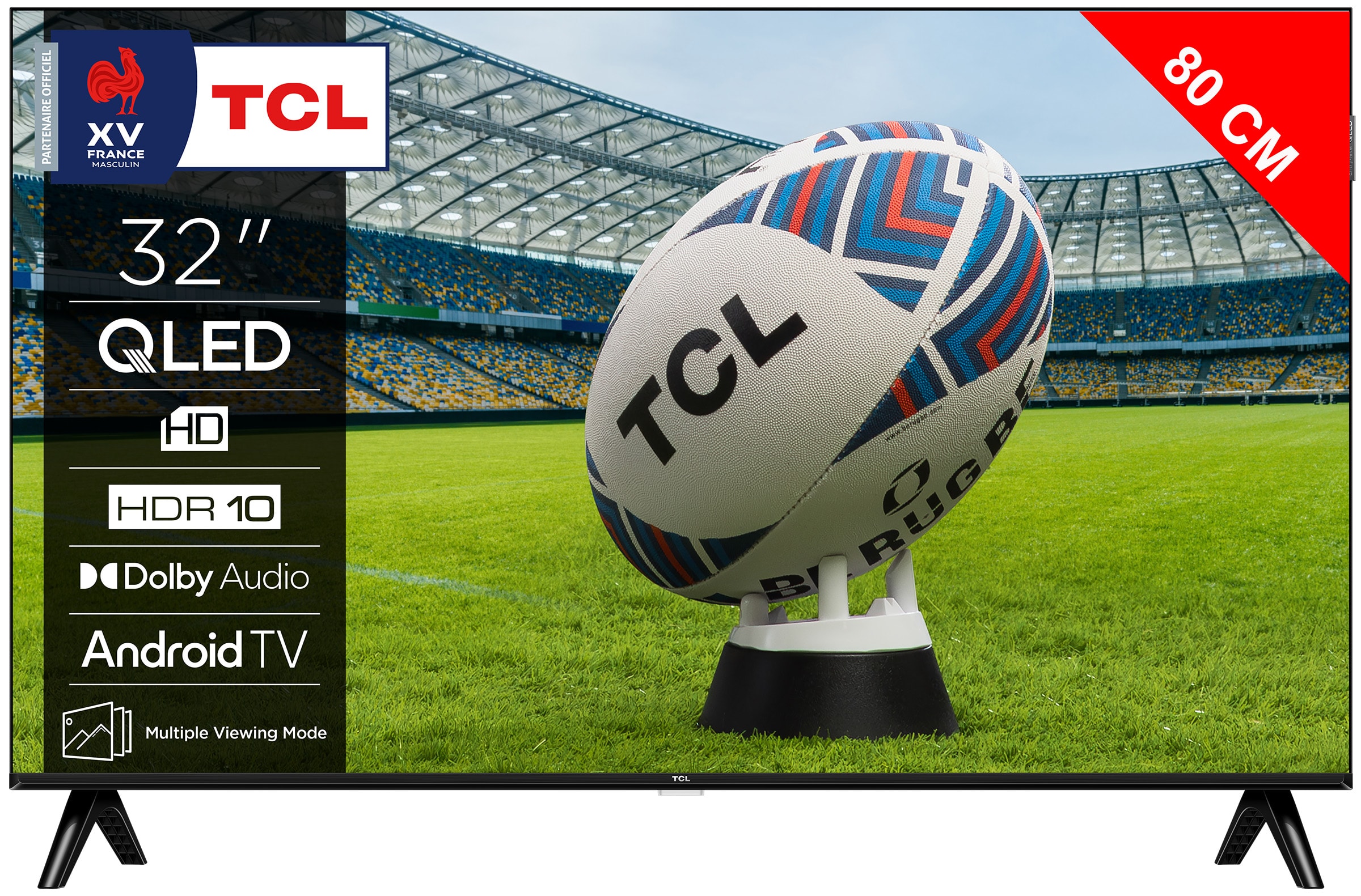 TCL 32S4K HD QLED avec Android TV 2025 - TV LED 80 cm - Livraison rapide