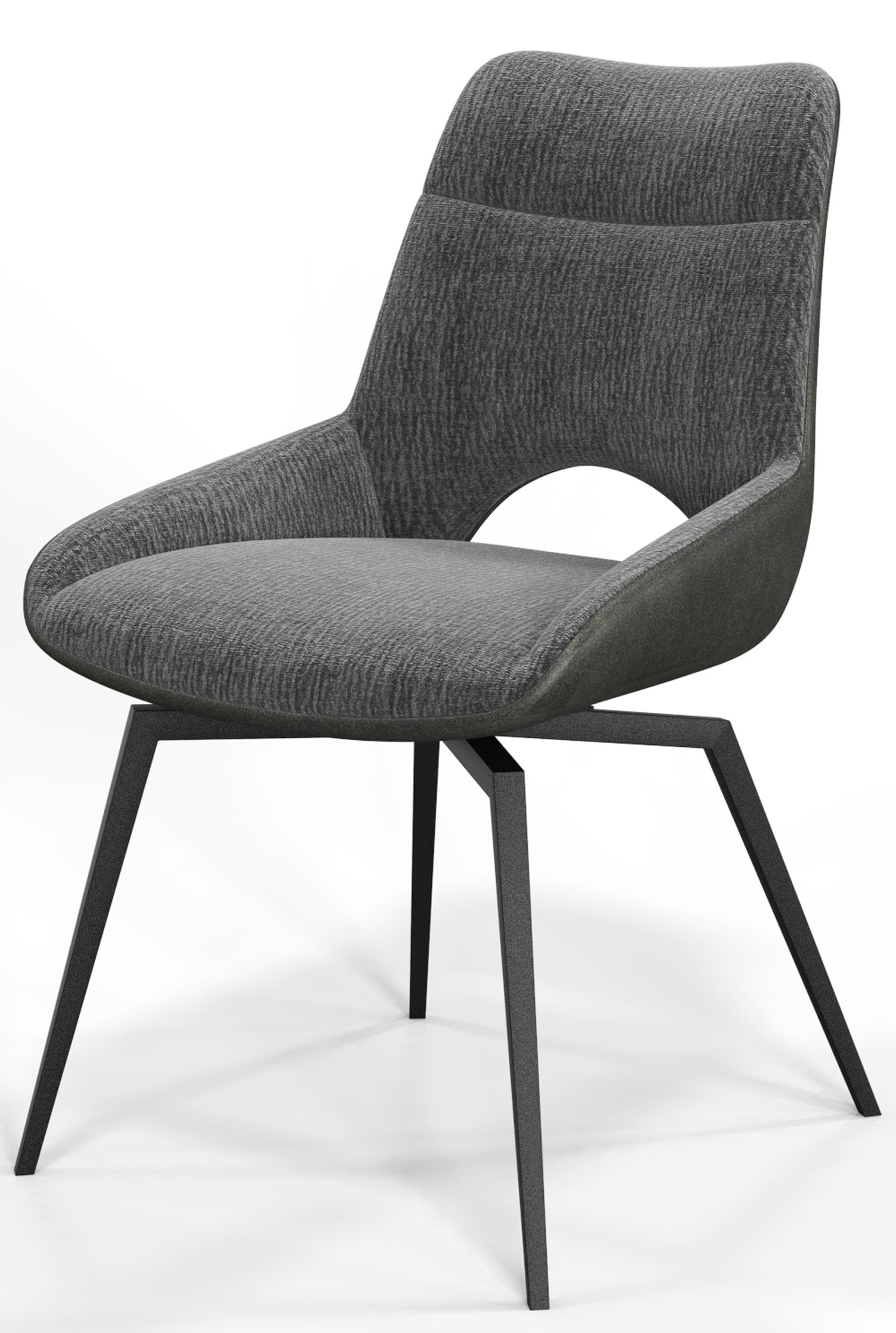 Chaise CONCEPT1 Lot de 2C. Victoria pivotante gris anthracite Pas Cher ...