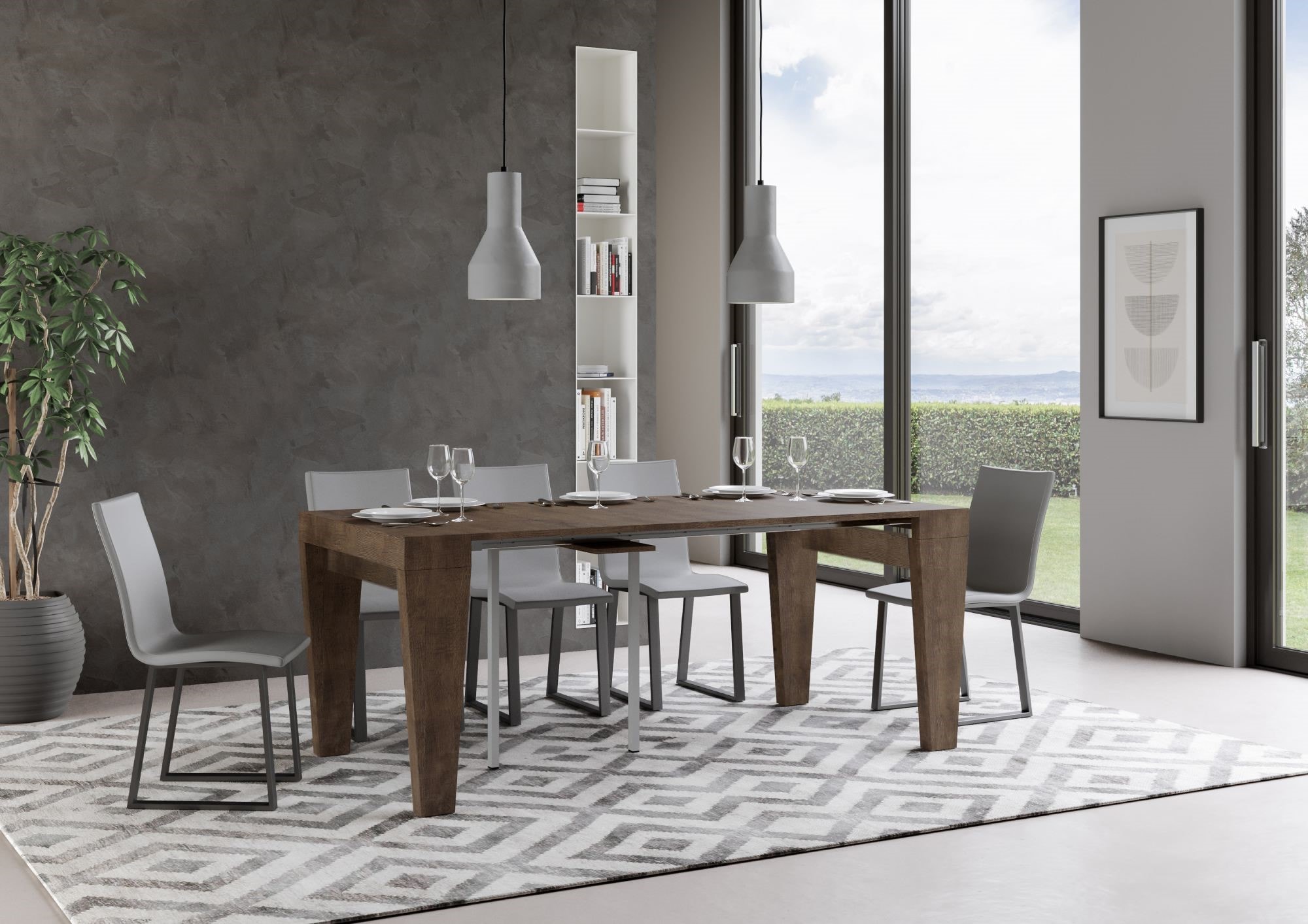 Console extensible spimbo 90x40/300cm noyer ITAMOBY Pas Cher - UBALDI.com