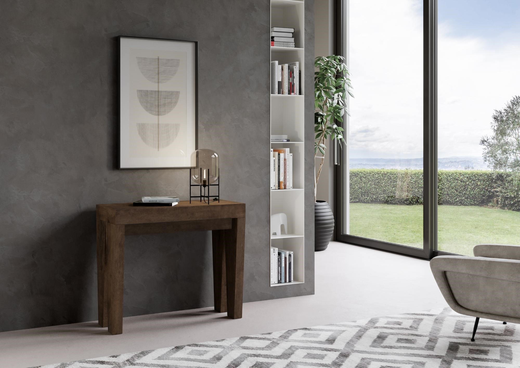 Console extensible spimbo 90x40/300cm noyer ITAMOBY Pas Cher - UBALDI.com