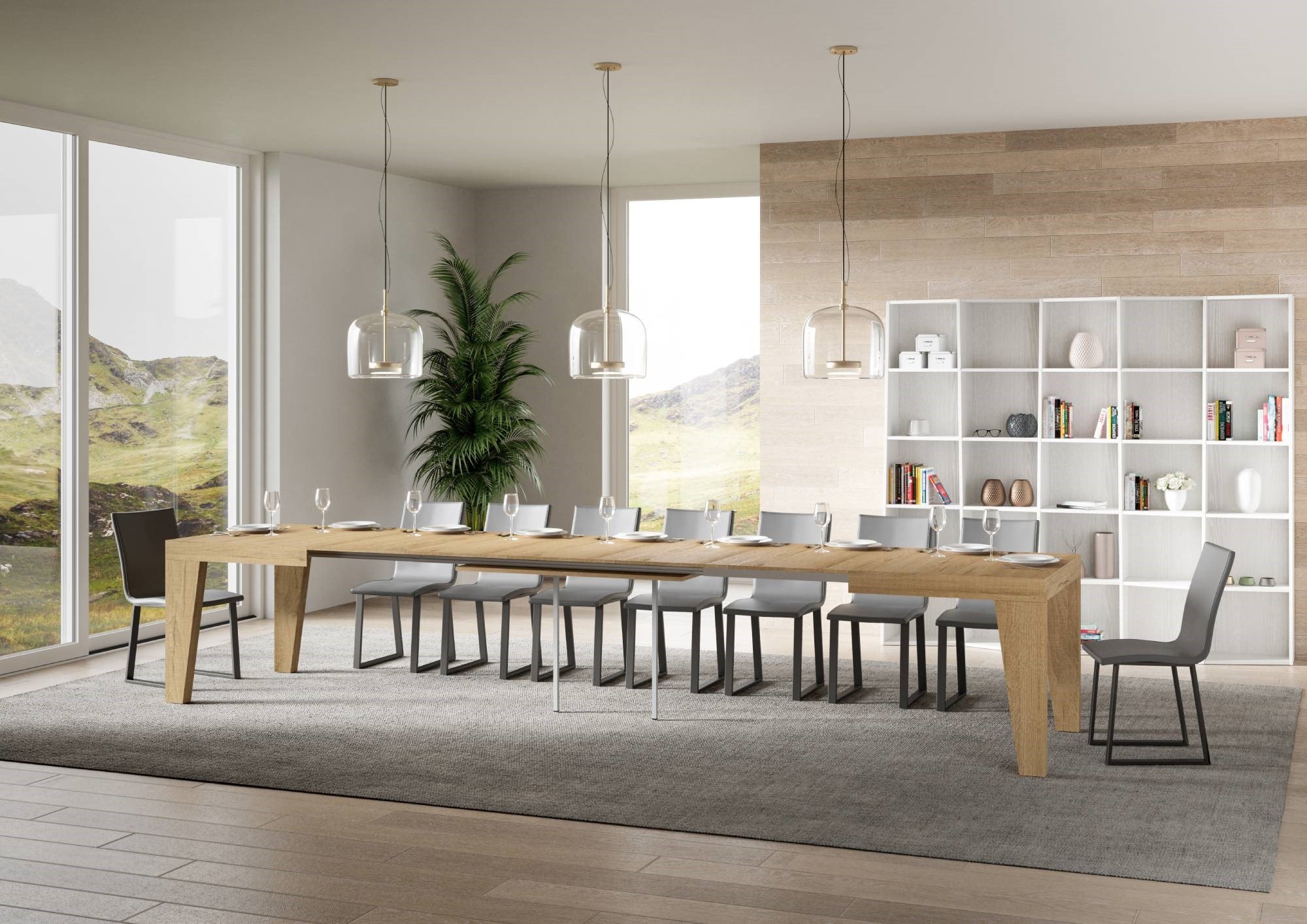 Table extensible naxy 180/440x90cm chêne nature ITAMOBY Pas Cher - UBALDI.com