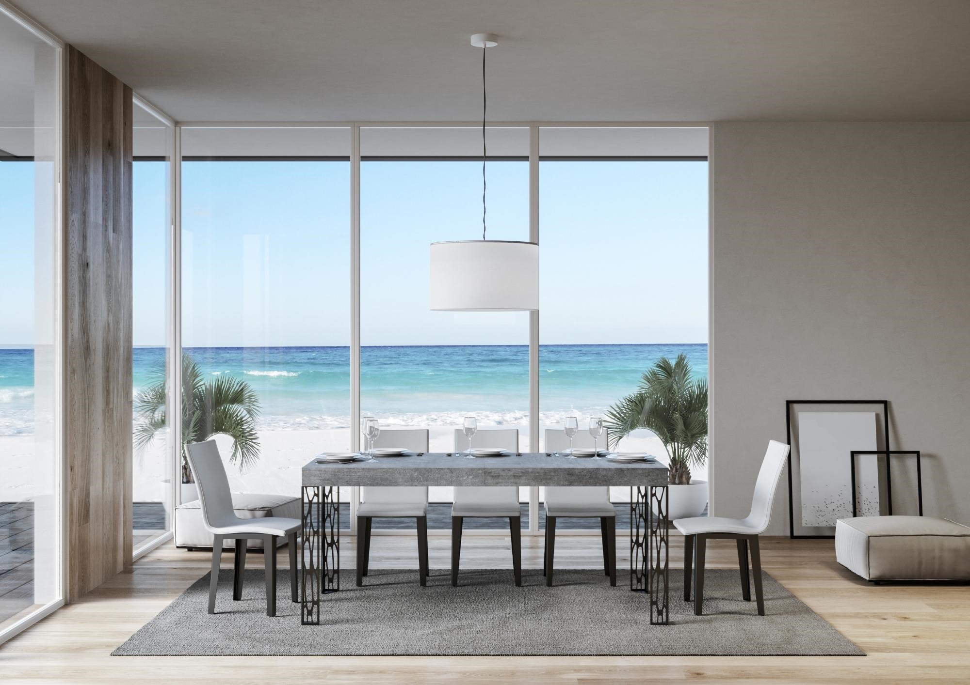 Table extensible ghibli 180/284x90cm gris béton ITAMOBY Pas Cher - UBALDI.com