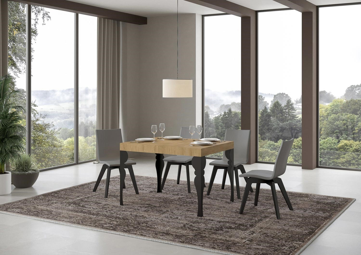 Table extensible paxon 110/194x70cm chêne nature ITAMOBY Pas Cher - UBALDI.com