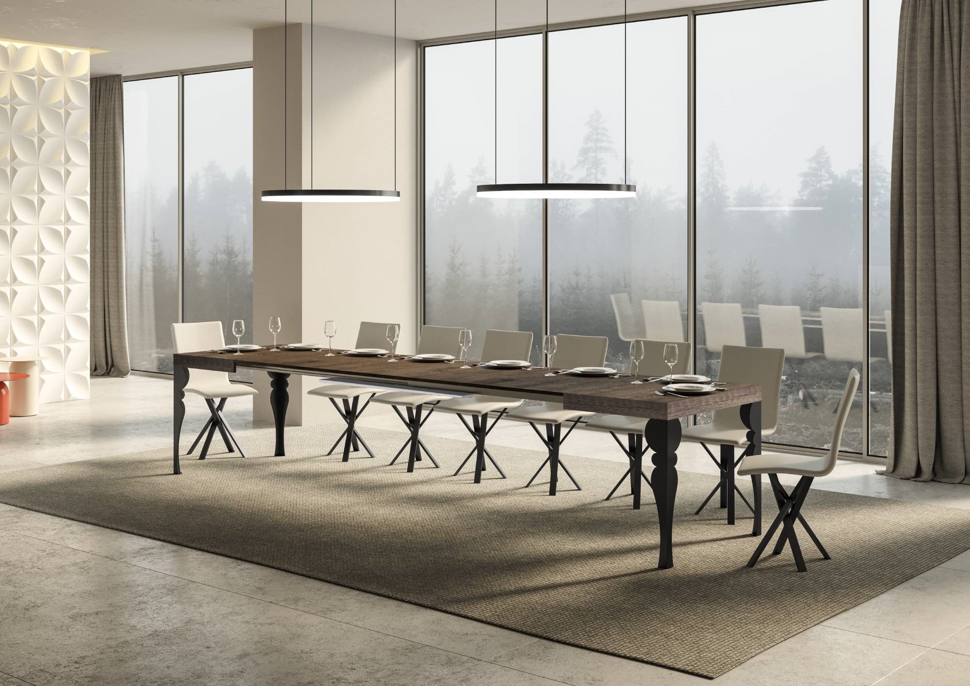 Table extensible paxon 180/440x90cm noyer ITAMOBY Pas Cher - UBALDI.com