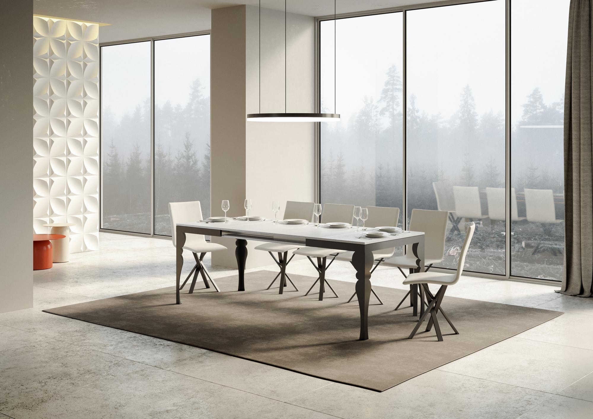 Table extensible paxon evo 160/420x90cm frêne blanc ITAMOBY Pas Cher - UBALDI.com
