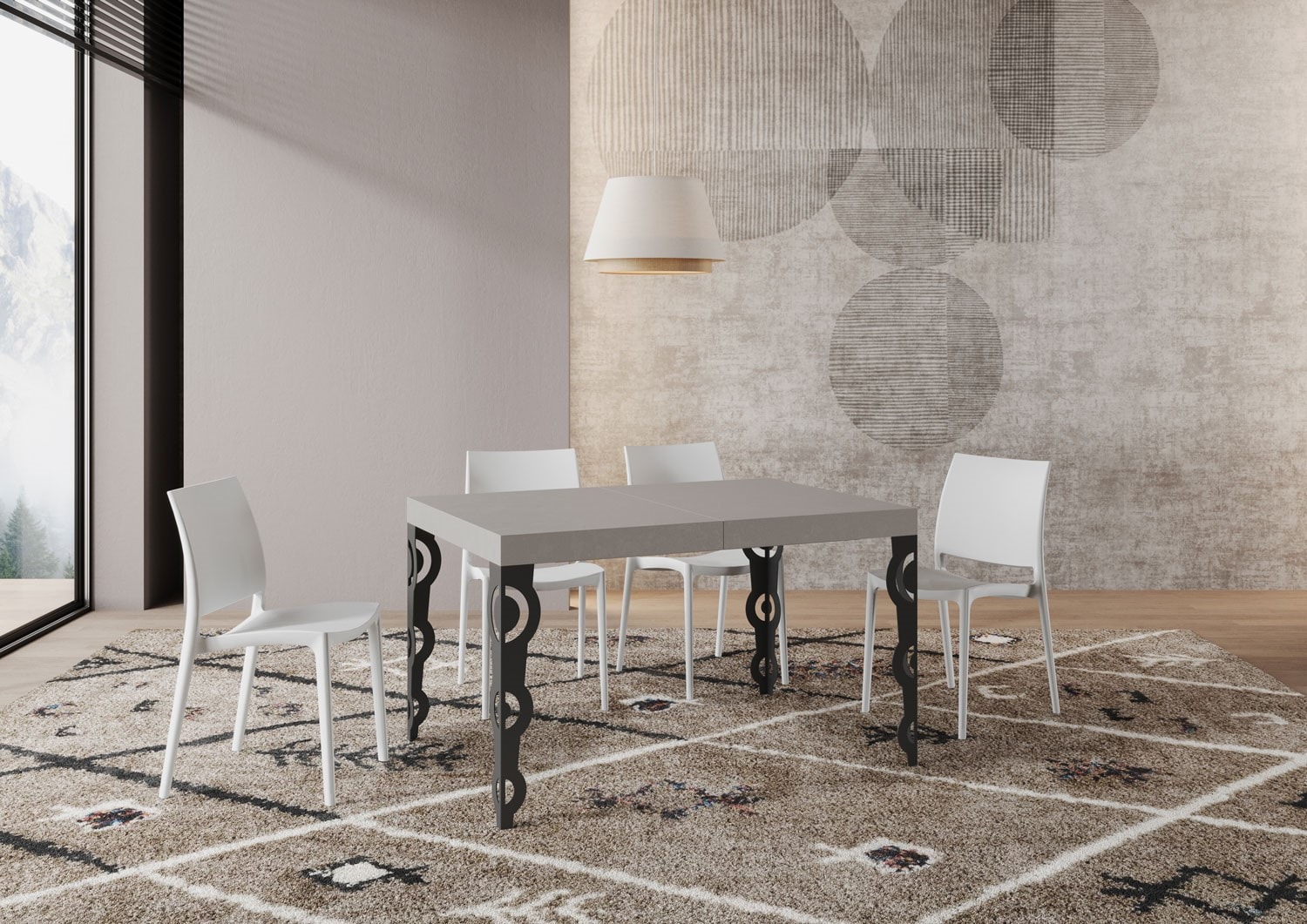 Table extensible karamay 140/224x80cm cachemire ITAMOBY Pas Cher - UBALDI.com