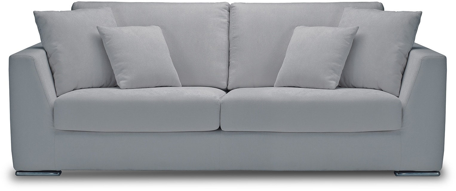 Canapé tissu CITY Canapé Monaco 3places + 2 places tissu gris clair Pas ...