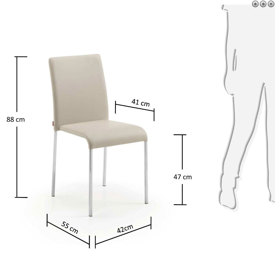 Chaise LF Lot de 4 chaises Davis perle Pas Cher - UBALDI.com