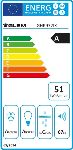 Hotte decorative murale GLEM GHP972IX Pas Cher - UBALDI.com