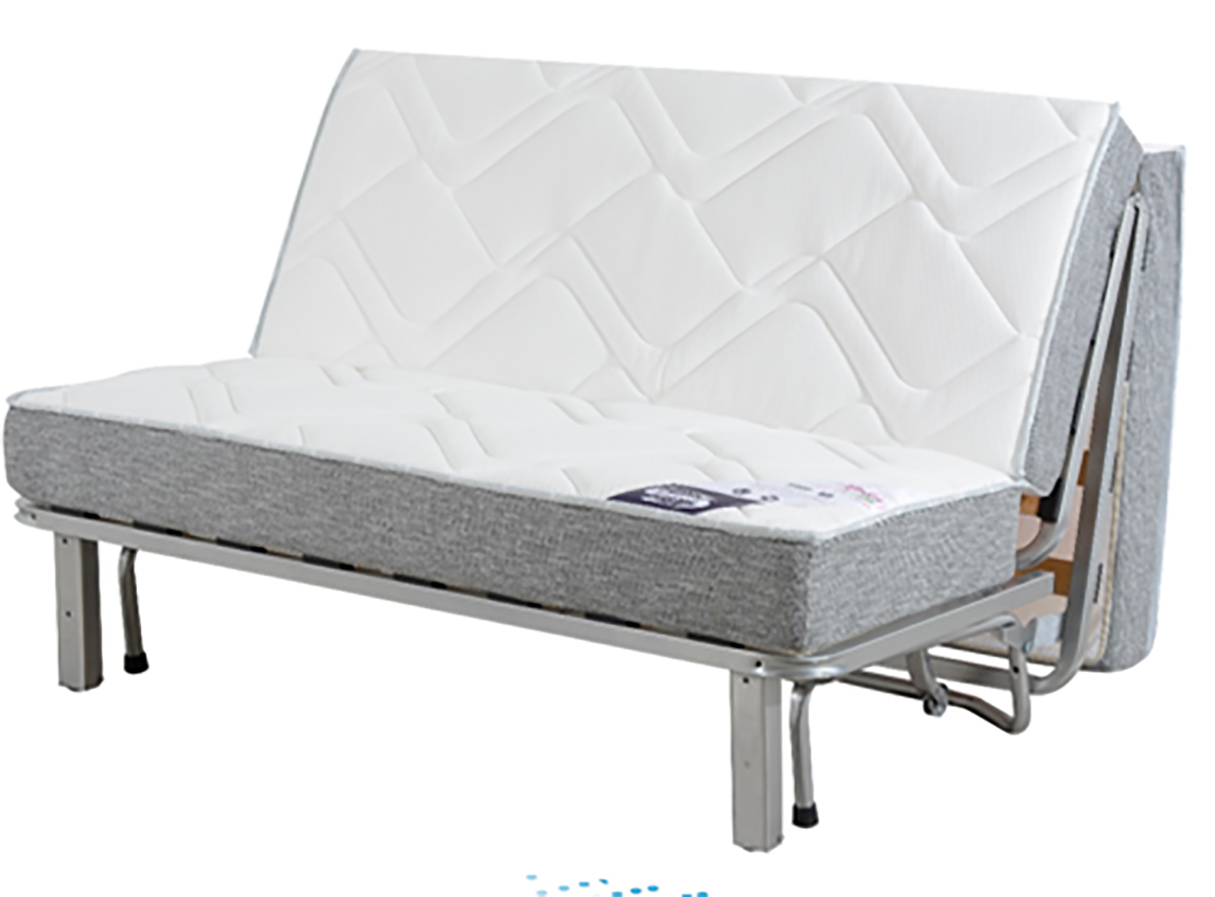 Canapé lit CONCEPT1 Well bz 140 tissu noir matelas Simmons 45kg Pas ...