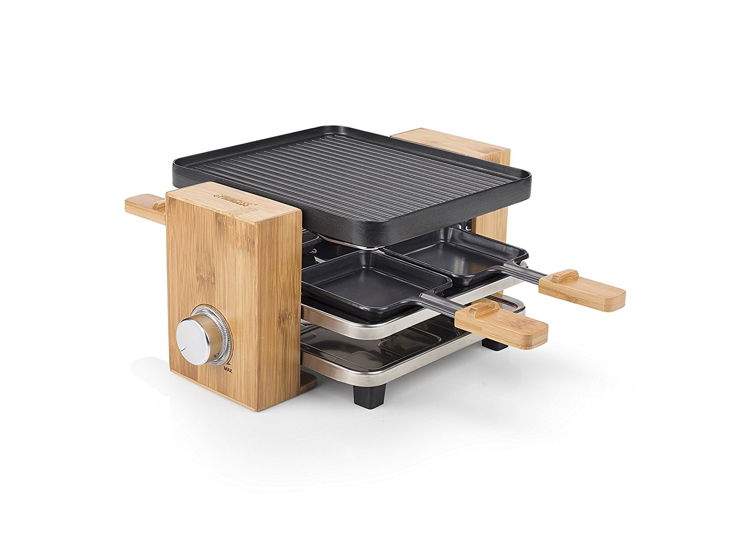 Raclette Multifonction PRINCESS Raclette PURE 4 Bambou Pas Cher ...