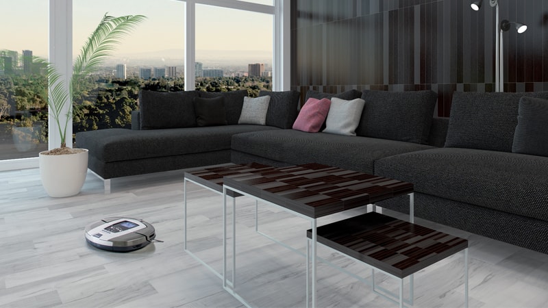 Hoover Aspirateur robot ROBOCOM RBC070/1 Chocolat métallique fin et ...