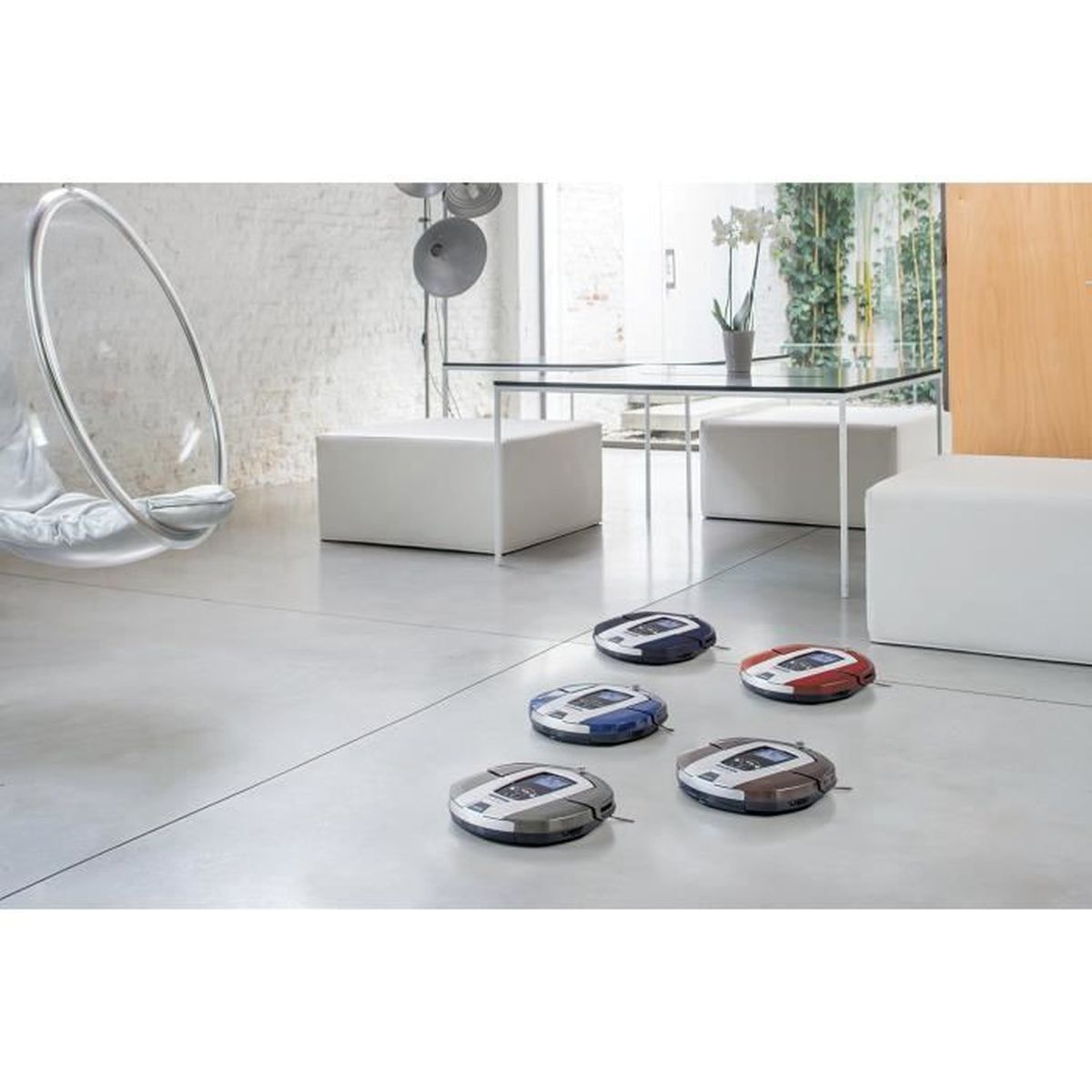 Hoover Aspirateur robot ROBOCOM RBC070/1 Chocolat métallique fin et ...