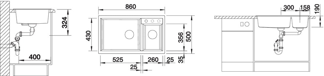 Evier à encastrer BLANCO 513273