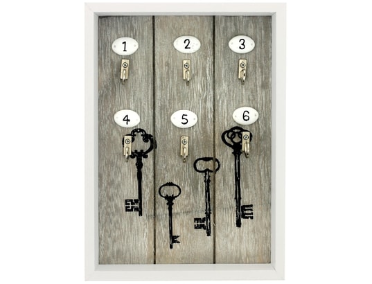 Tableau Cadre Accroche Clés 6 Crochets Clef Loft Hotel PROMOBO